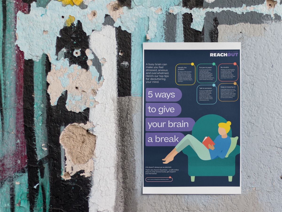 Poster PDF: 5 ways to give your brain a break – ReachOut Australia