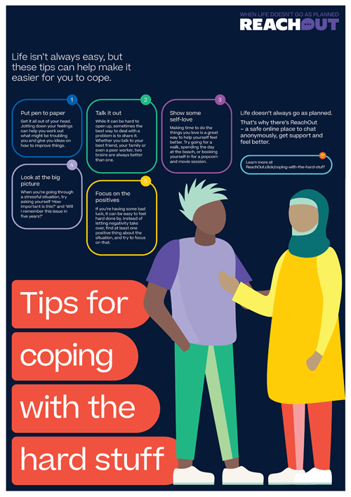 Poster PDF: Tips for coping with the hard stuff – ReachOut Australia